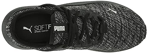 PUMA Men's Pacer Future Doubleknit Lace Up Fashion Sneaker Blk/Wht 9.5 Medium US
