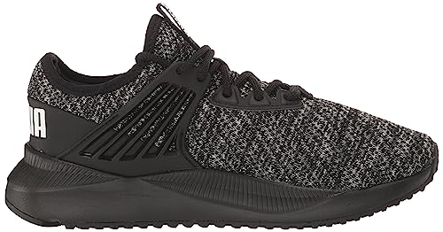 PUMA Men's Pacer Future Doubleknit Lace Up Fashion Sneaker Blk/Wht 9.5 Medium US