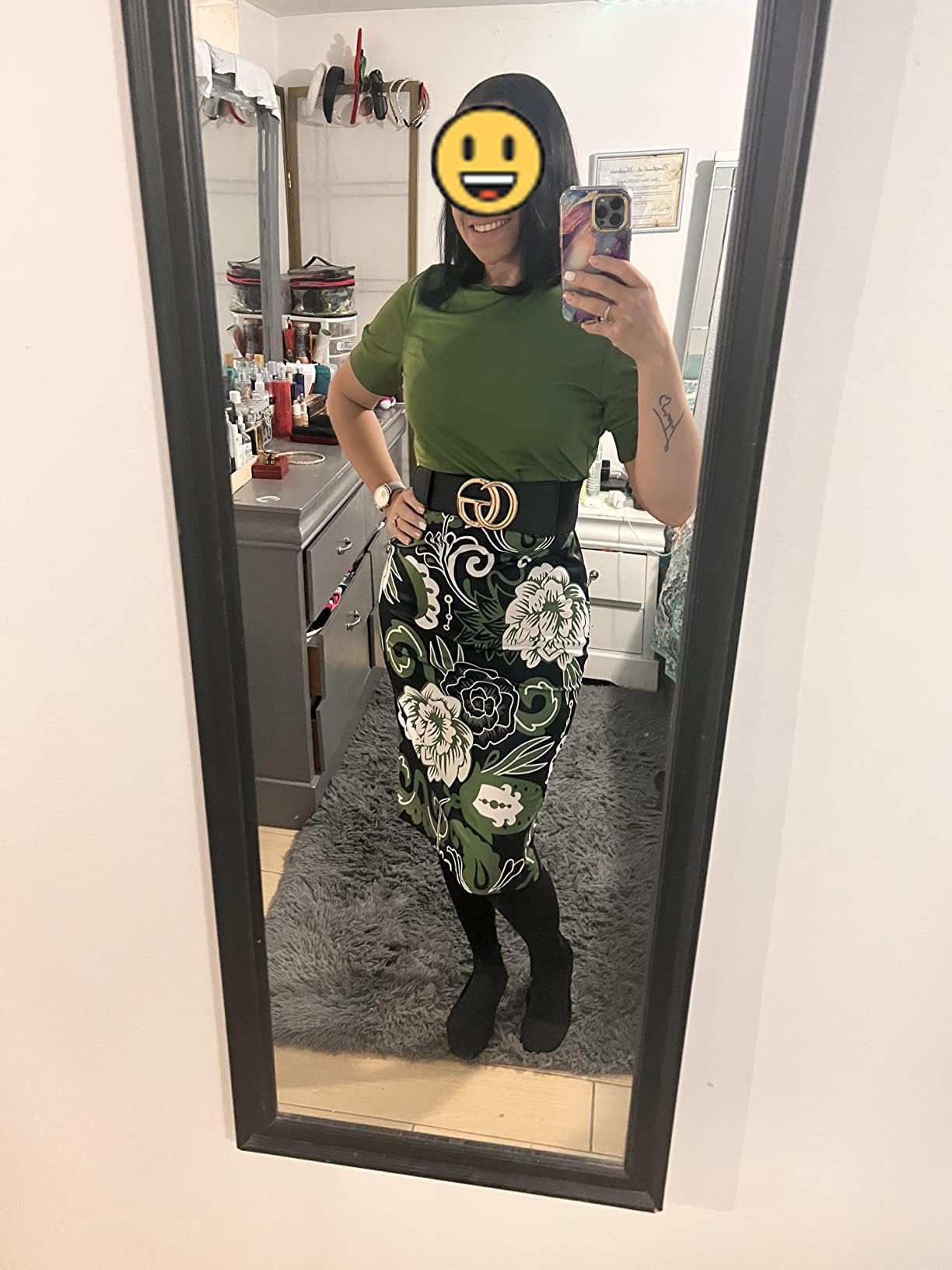 BOGURST Summer Dress for Women Mini Sexy Bodycon Party Dresses Green M