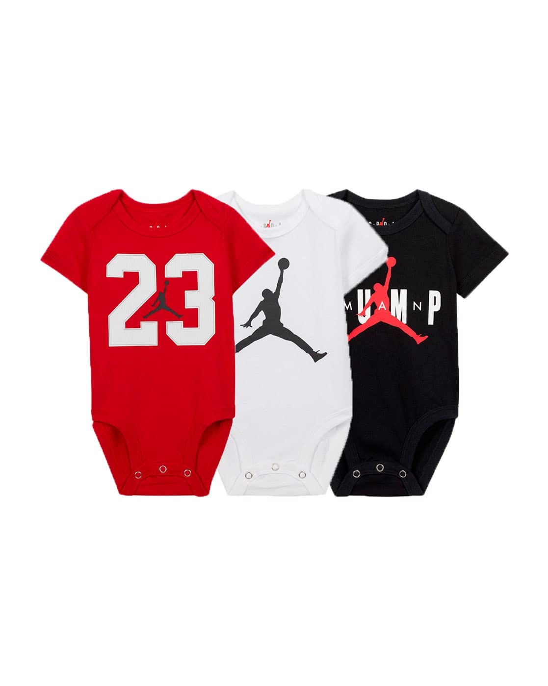 Jordan Baby Assorted Bodysuits 3 Pack (Assorted(557107-W0G)/W, 6 Months)
