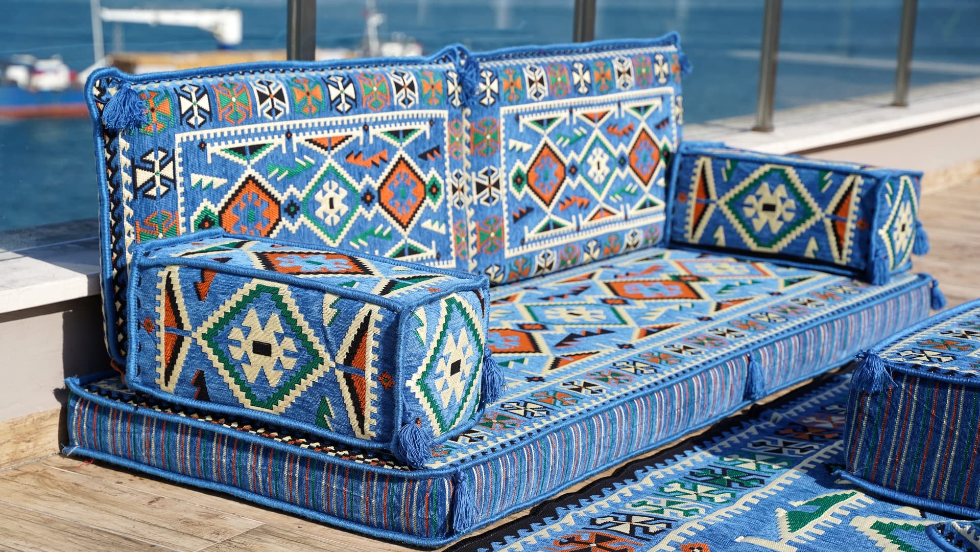 Oriental Floor Couch, Custom Sofa Cover, Arabic Furniture, Arabic Majlis, Arabic Jalsah, Loveseat, Medtitation Yoga Sofas, Sleeper Sofa, Outdoor Sofa (Sofa Full Set, 4'' Thickness (10 cm))