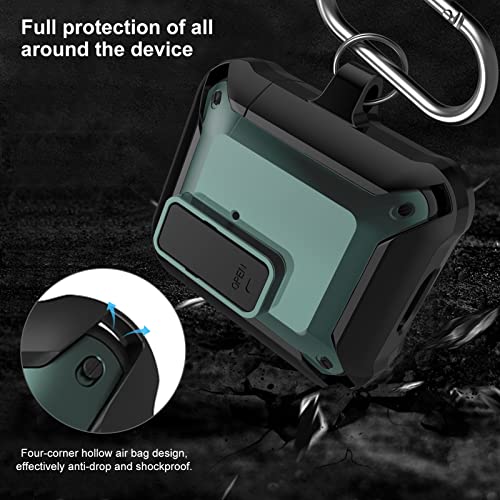 leQuiven for AirPod Case, Cover for AirPods 2nd Generation Case with Lock, Case Cover for AirPod Case 1st Generation, Supports Wireless Charging for AirPods 1st & 2nd [Front LED Visible]