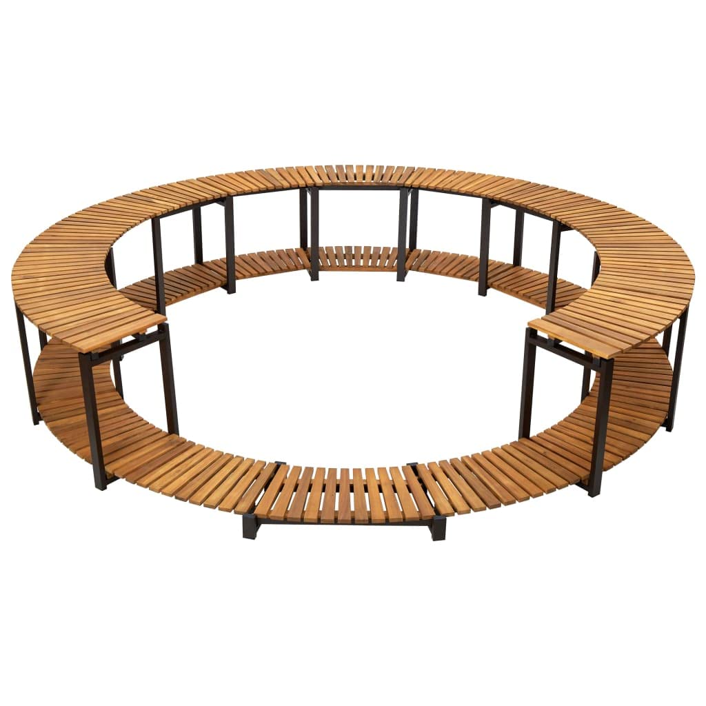 FAMIROSA Spa Surround Solid Acacia Wood Outdoor Massage Hot Tub Frame for Garden, Backyard, Patio Indoor Outdoor Use 107.5" x 20.9" (Diameter x H)