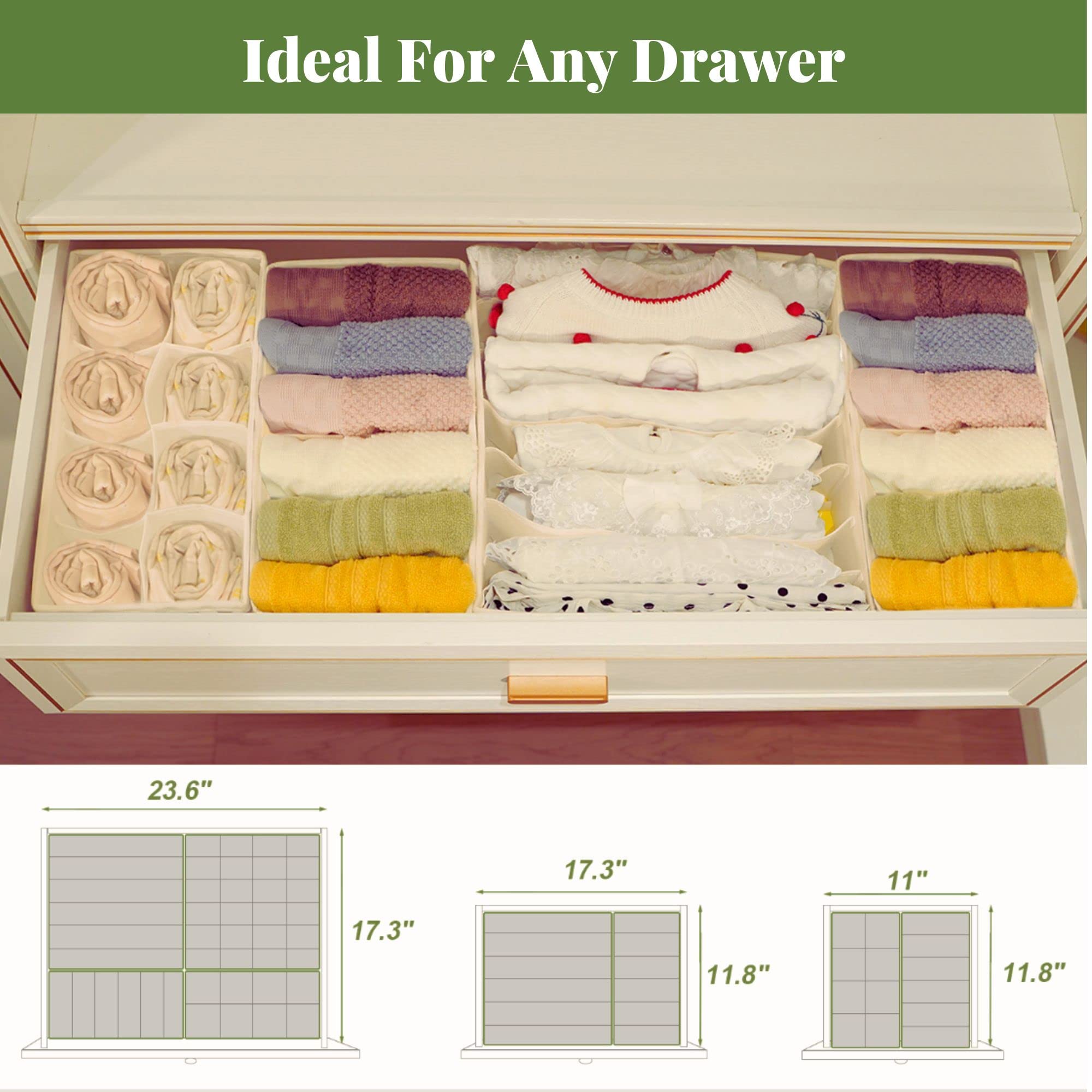Drawer Organizer (Gray and white)