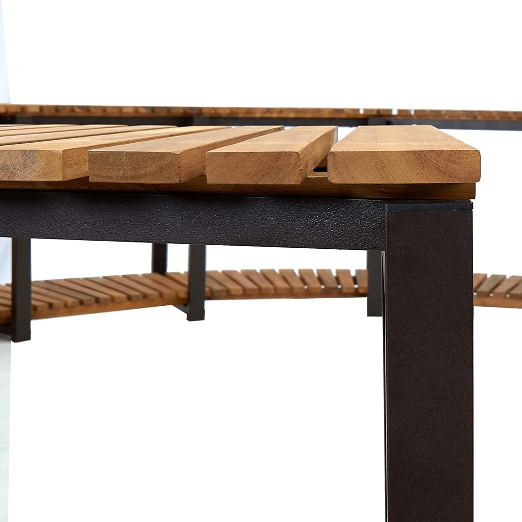 FAMIROSA Spa Surround Solid Acacia Wood Outdoor Massage Hot Tub Frame for Garden, Backyard, Patio Indoor Outdoor Use 107.5" x 20.9" (Diameter x H)