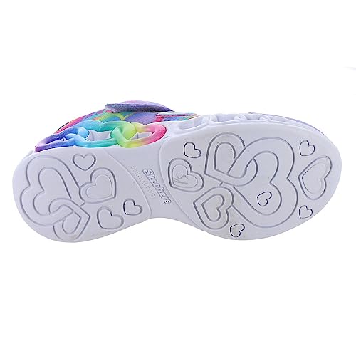 Skechers Kids Girls Infinite Heart Lights Sneaker, Lavender/Multi, 12 Little Kid