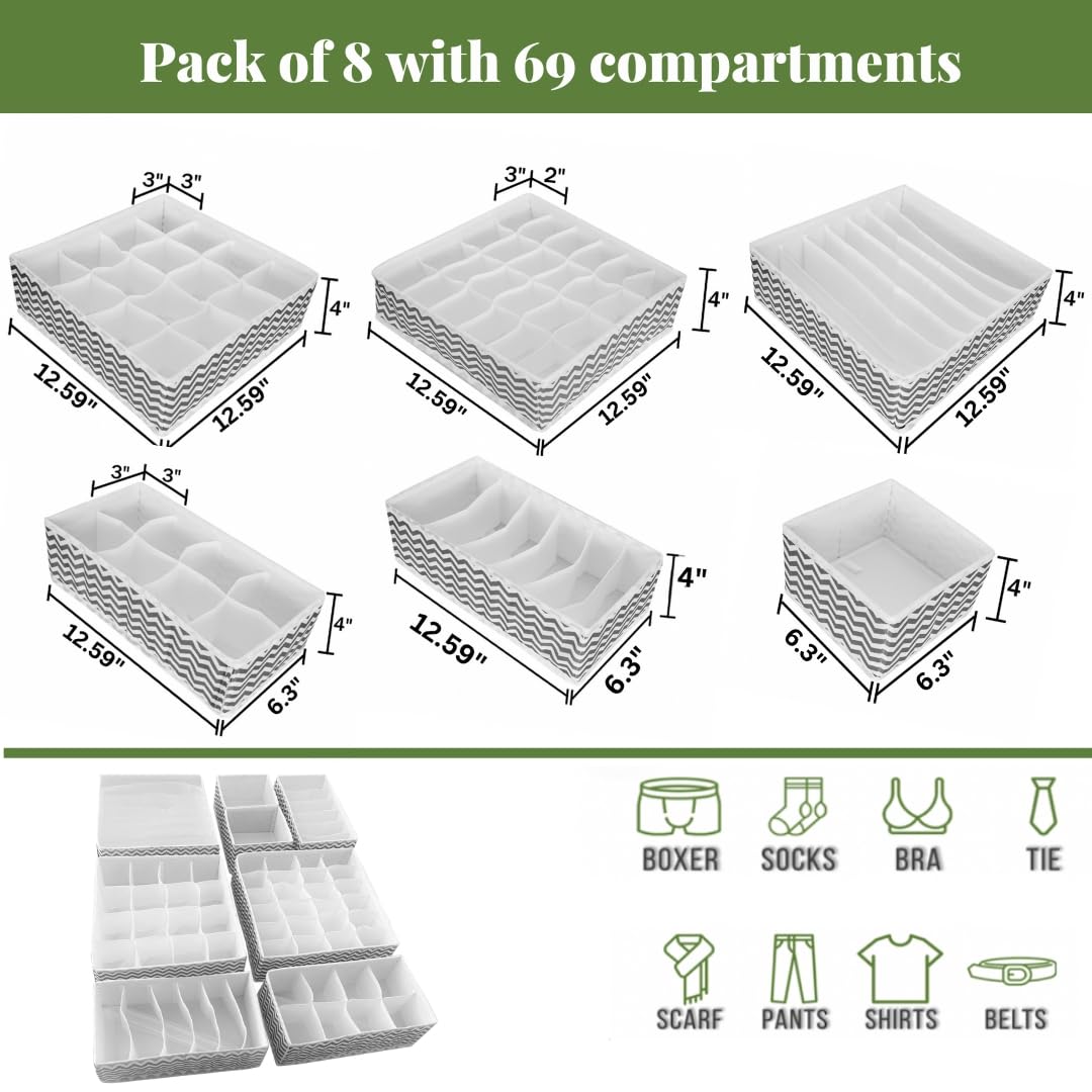 Drawer Organizer (Gray and white)