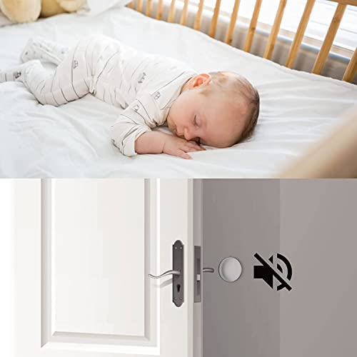 12 Pcs Door Stoppers Wall Protector, Door Knob Wall Shield, Clear Round Silicone Door Handle Bumpers, Reusable Self Adhesive Door Stops Shock Absorbent for Doors Knobs Handles Wall (Round)