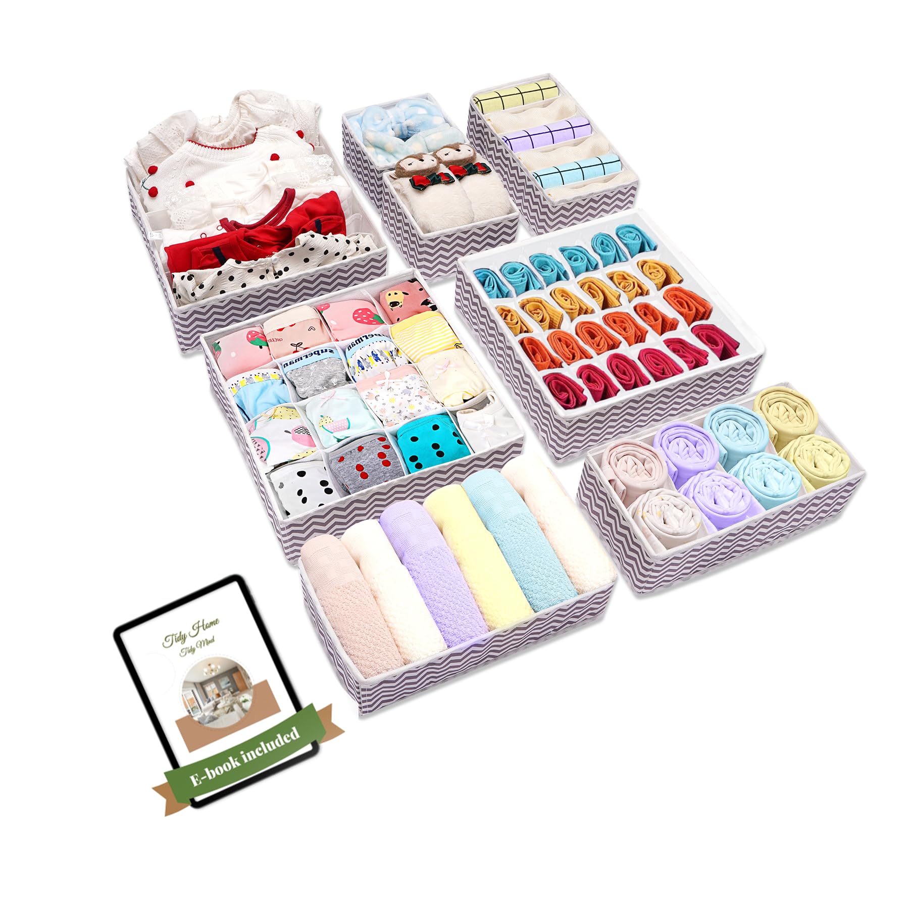 Drawer Organizer (Gray and white)