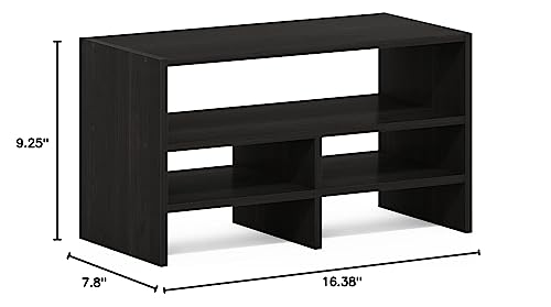 Furinno Hermite Desk Top Organizing Shelf Bookcase, Espresso