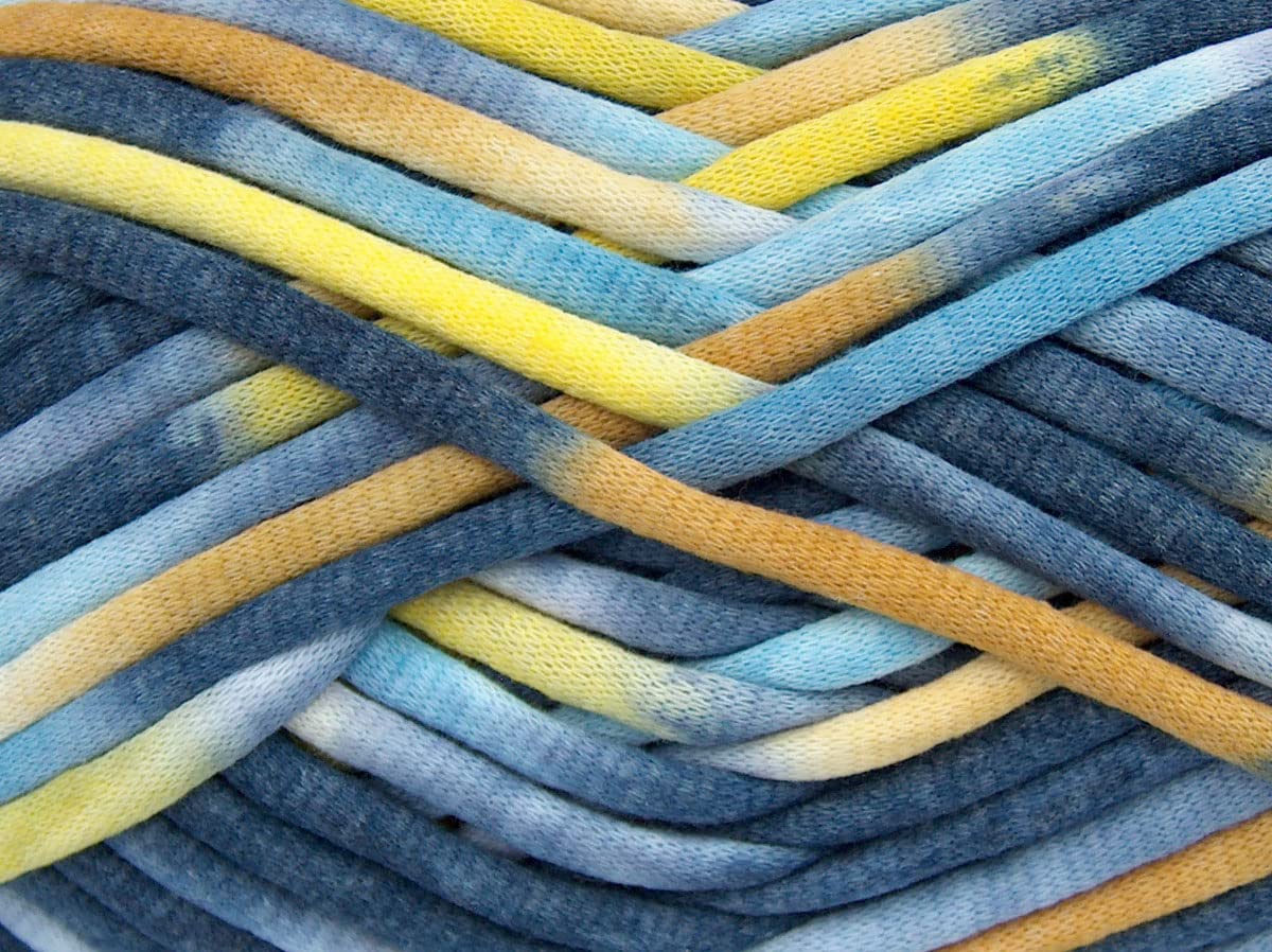 250 gr ICE YARNS Tube Cotton Jumbo Color (40% Cotton) Yarn Blue Shades Yellow Shades