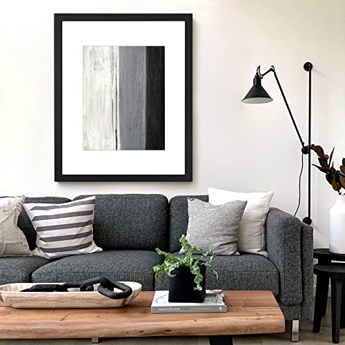 Fun Memories 16x20 Picture Frame Black Wood Poster Frame with Polished Plexiglass, Display Pictures 11x14 with Mat or 16x20 without Mat, Horizontal and Vertical Formats for Wall and Tabletop, 1 Pack
