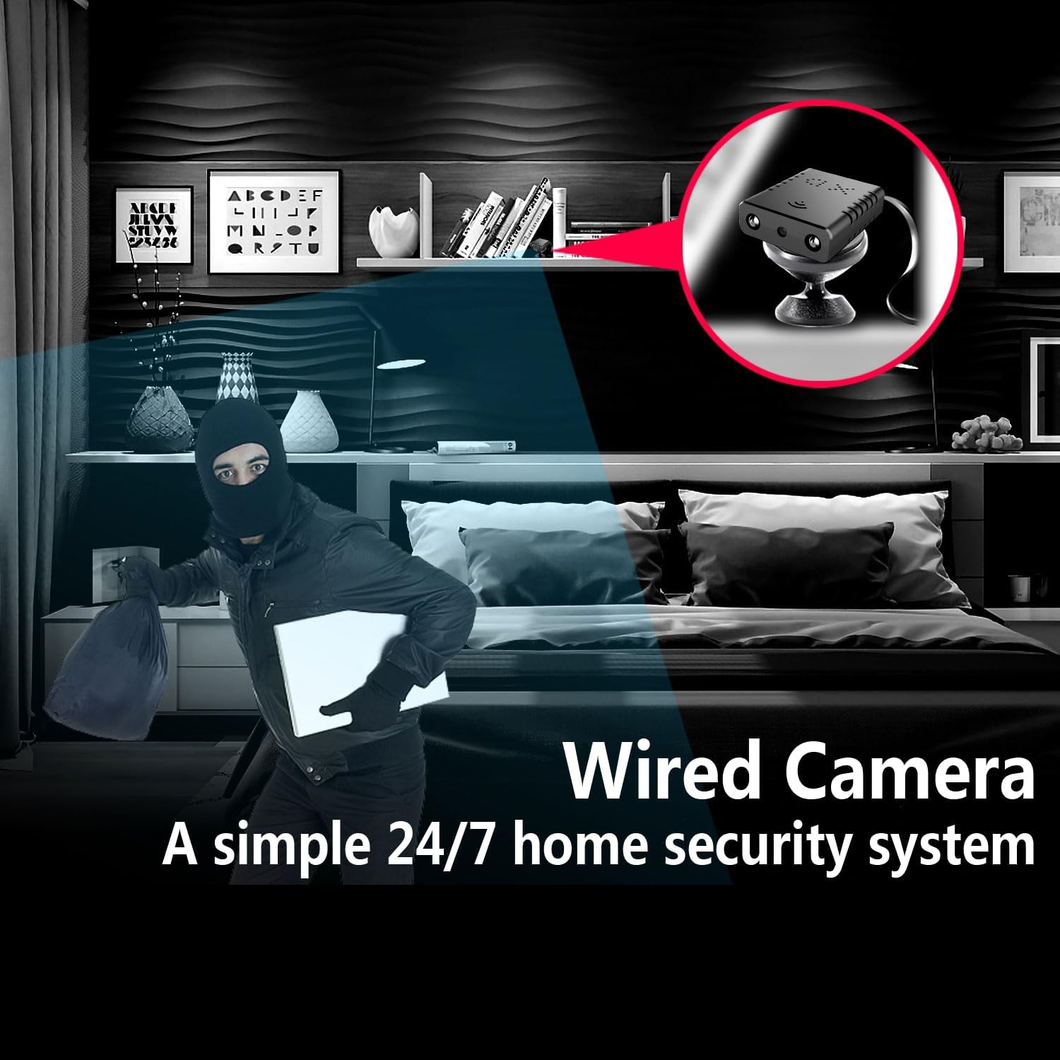 Smallest Wireless Spy Camera,WiFi Spy Camera, 1080P Remote Camera,Portable IP Camera,Nanny Cam,Baby Monitor with Upgraded Night Vision,Motion Detection,Cloud Storage for Security with iOS Android APP
