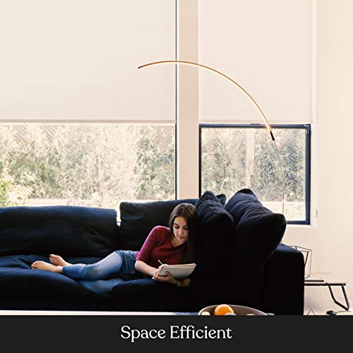 Brightech Sparq Arc Floor Lamp, Ultra Bright Lamp for Living Rooms & Offices โ 3-Way Dimmable Smart, Tall Contemporary Standing Lamp for Reading in Bedrooms - Silver