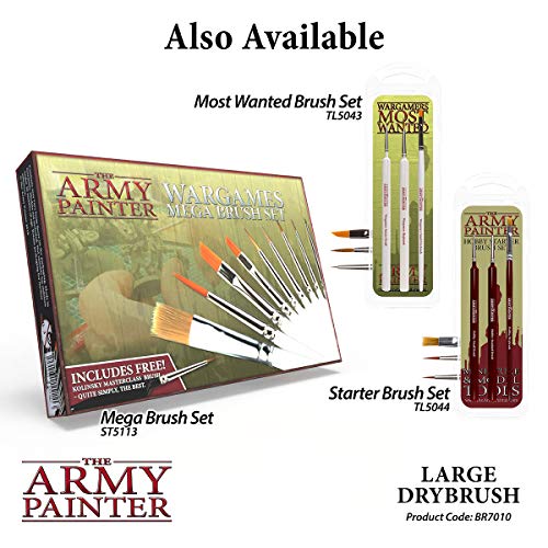 The Army Painter Wargamer: Large Drybrush - Hobby Miniature Model Paint Brush with Synthetic Toray Hair - Model Brushes & Miniature Paint Brushes for Miniature Painting The Army Painter Paint Set