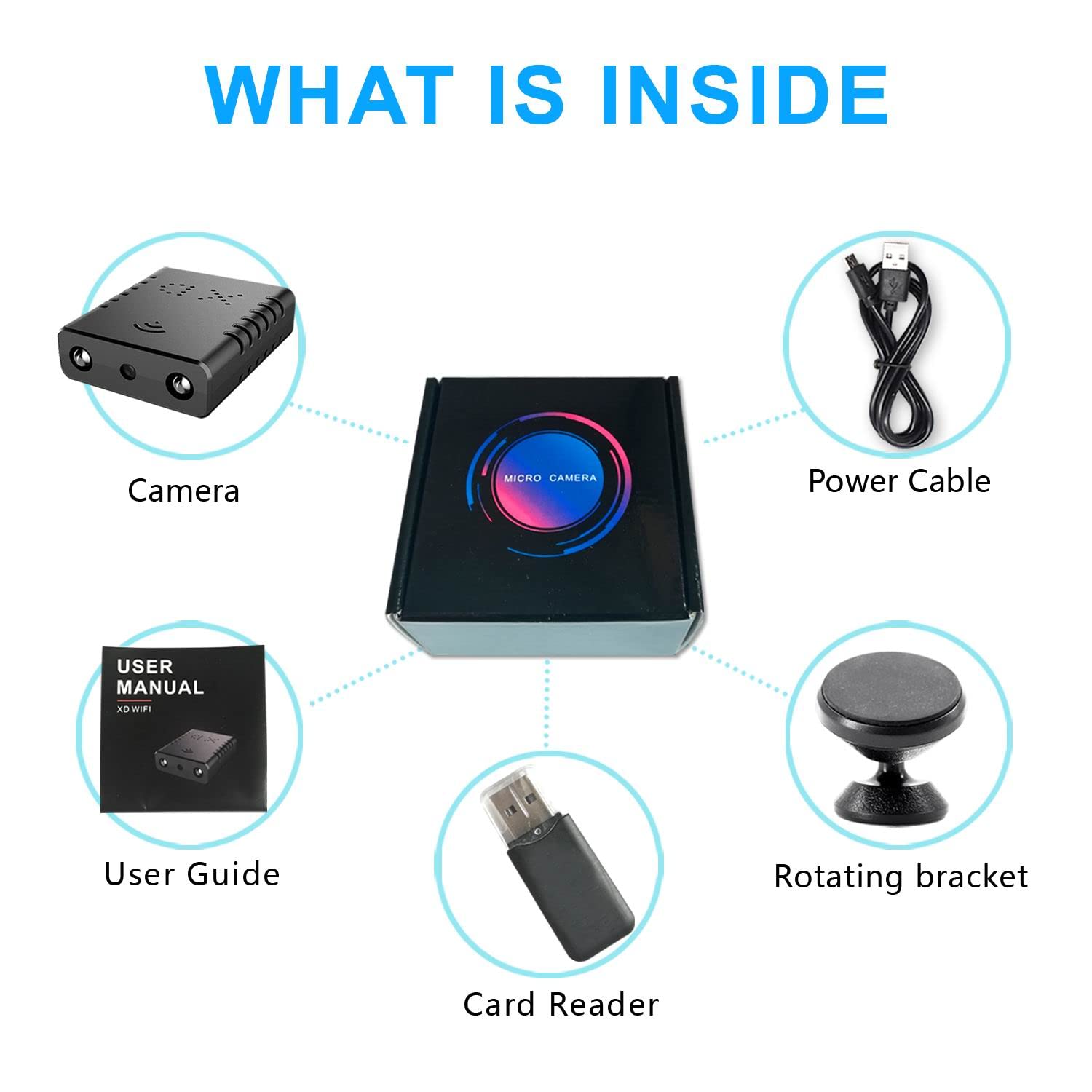 Smallest Wireless Spy Camera,WiFi Spy Camera, 1080P Remote Camera,Portable IP Camera,Nanny Cam,Baby Monitor with Upgraded Night Vision,Motion Detection,Cloud Storage for Security with iOS Android APP