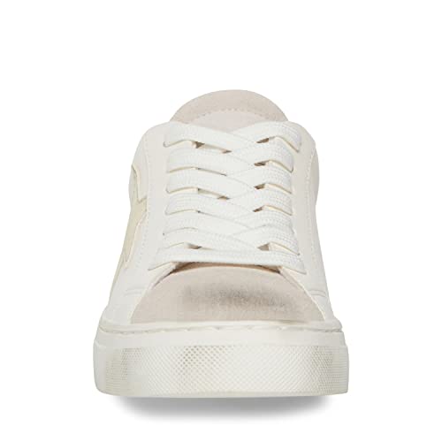 Steve Madden Women's Rezume Sneaker, White, 8.5