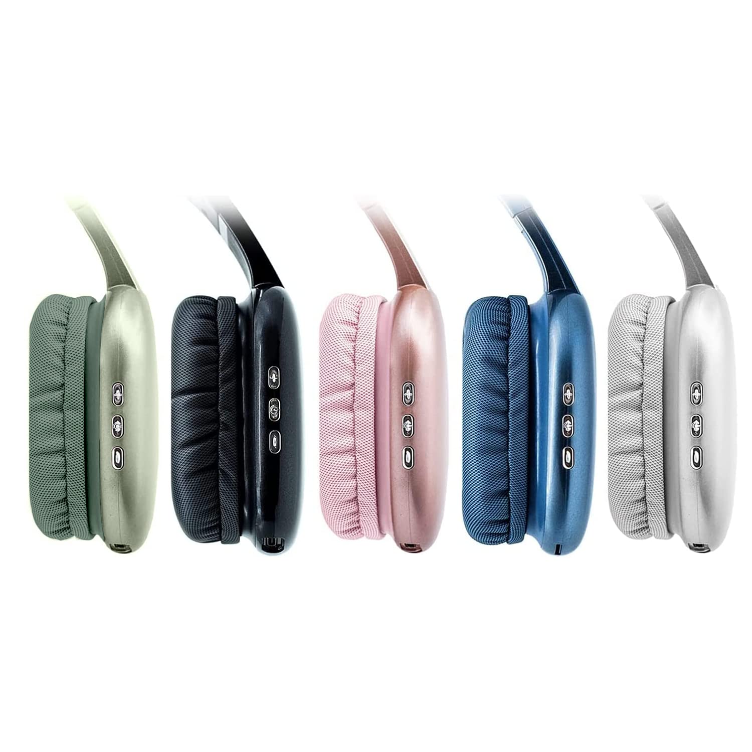iJoy Ultra Wireless Headphones with Microphone- Rechargeable Over Ear Wireless Bluetooth Headphones with 10Hr Playtime, SD Slot, Backup Wire- Soft Cushion Wireless Headset with Mic (Blue)