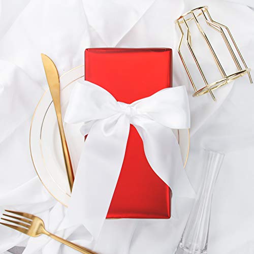 RUSPEPA Red Metallic Wrapping Paper - Solid Color Matte Paper Perfect for Wedding, Birthday, Christmas, Baby Shower - 30 Inches x 100 Feet