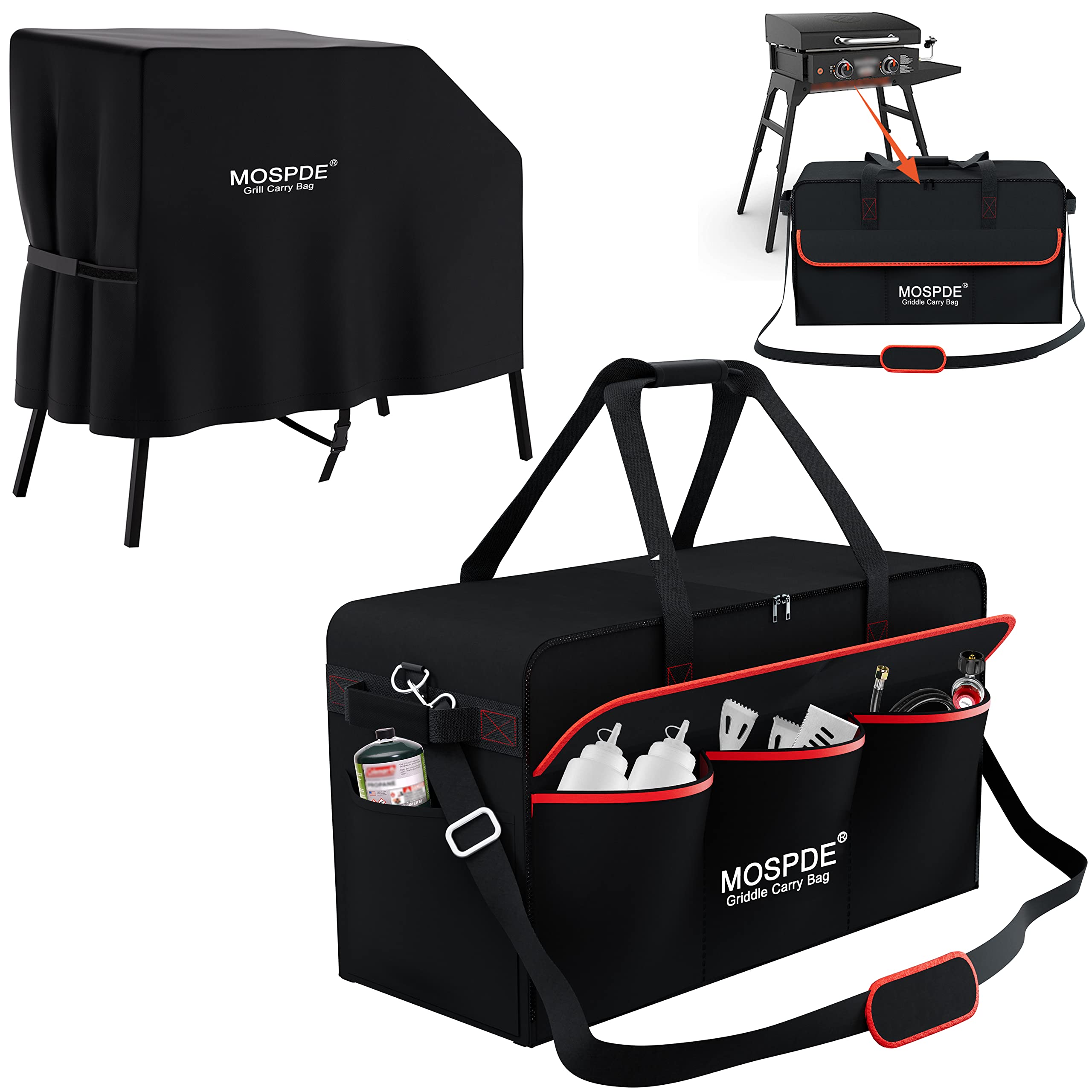 22" 17" Griddle Carry Bag and Cover Fits for Blackstone 22 Inch 17 Inch Table Top Griddle with Grill Cover and Stand, Fits Blackstone 22" 17" Grill Griddle with The Lid and Stand