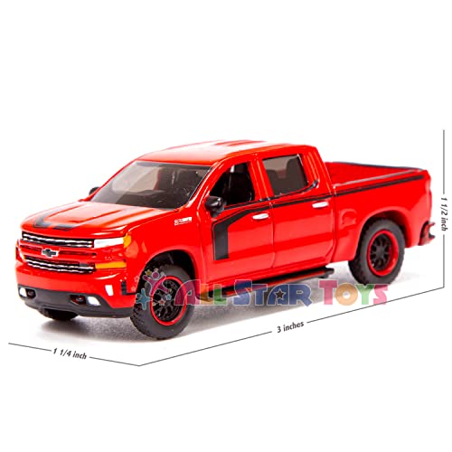 2019 Chevrolet Silverado LTZ Z71 Red Limited Edition to 2496 Pieces Worldwide 1/64 Diecast Model Car by Auto World CP7918