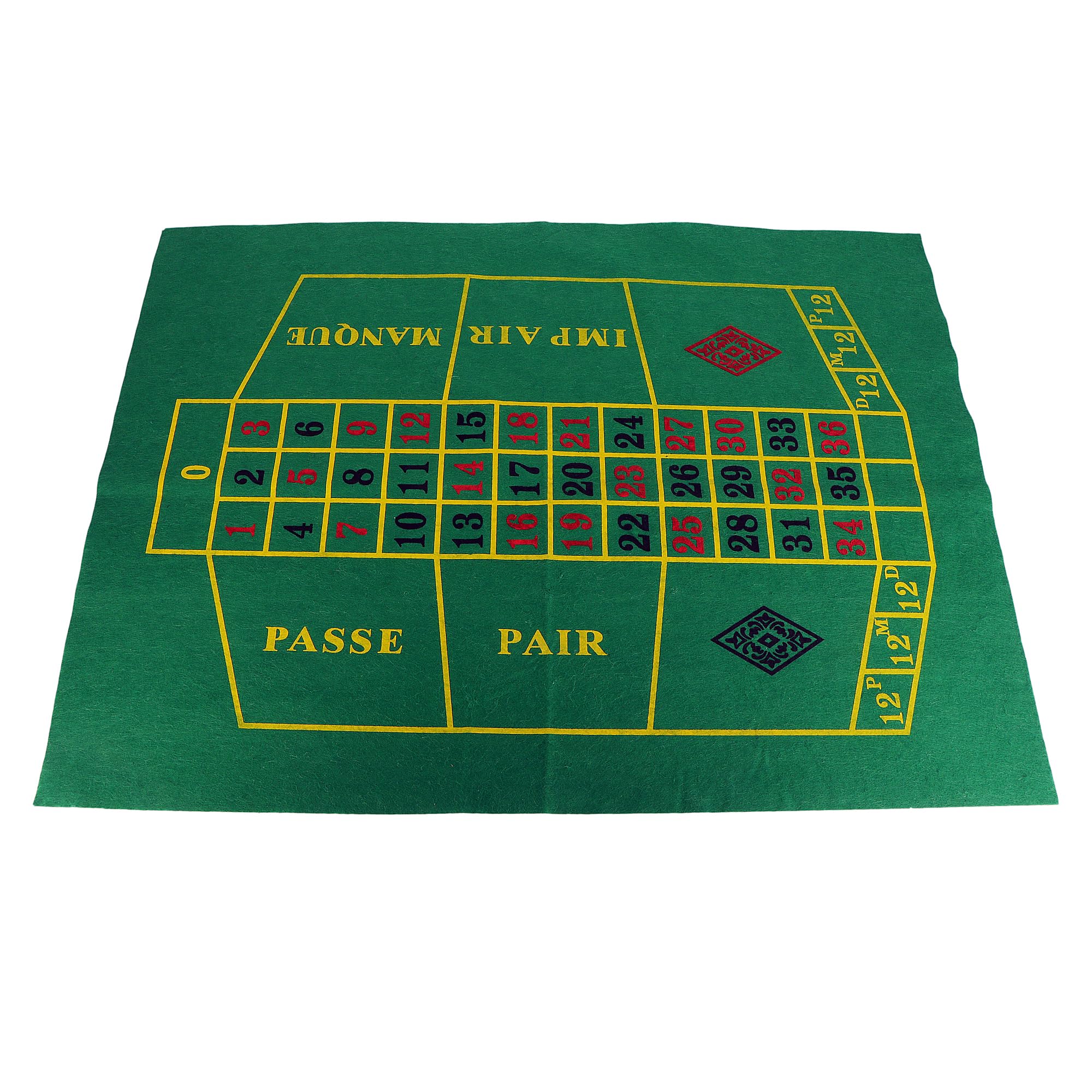Leather&Arts 10 Inch Roulette Set Casino Game Kit Contains Plastic Roulette Wheel,Chips,Playing Cards,Felt Layout