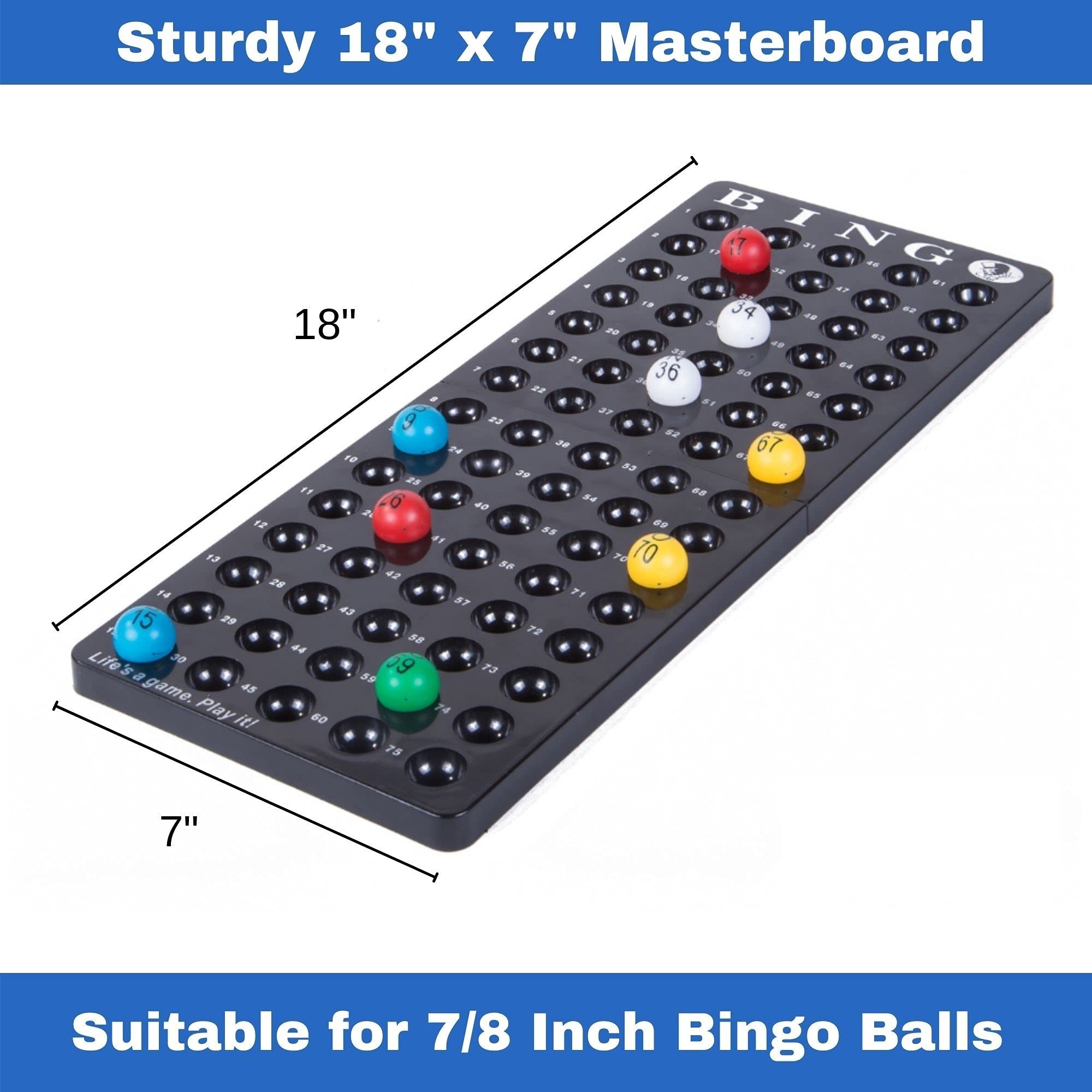 MR CHIPS Bingo Cage and Balls Set with 25 Shutter Slide Cards