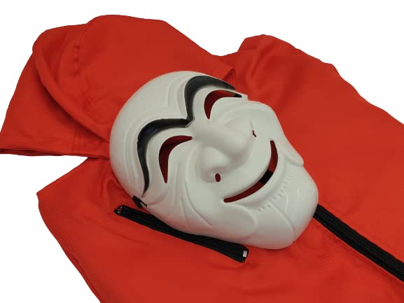 Dreamingcart Money Heist Mask Korea Hahoe Tal Plastic Mask Korean Traditional ABS Mask, White, 9.8 x 7.1 x 3.4 inches; 2.2 Ounces
