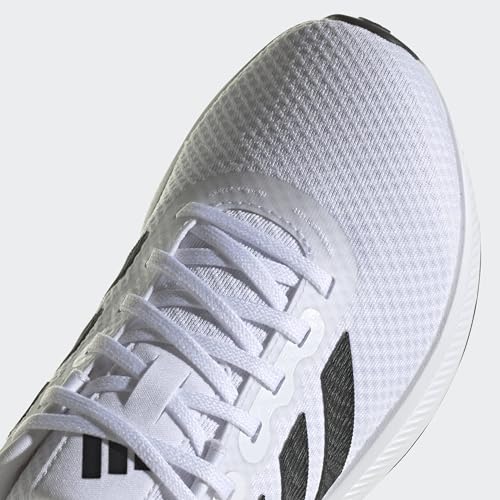adidas Women's Run Falcon 3.0 Sneaker, White/Black/Black, 6.5