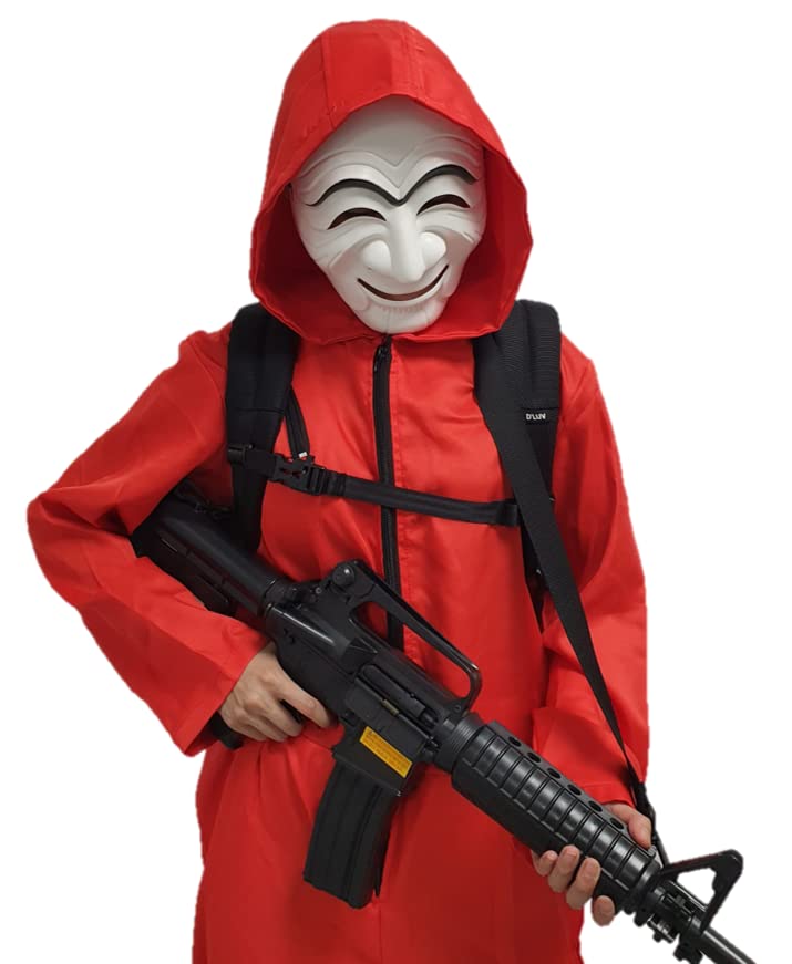 Dreamingcart Money Heist Mask Korea Hahoe Tal Plastic Mask Korean Traditional ABS Mask, White, 9.8 x 7.1 x 3.4 inches; 2.2 Ounces