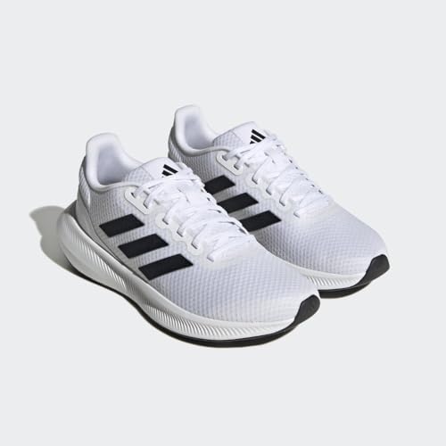 adidas Women's Run Falcon 3.0 Sneaker, White/Black/Black, 7