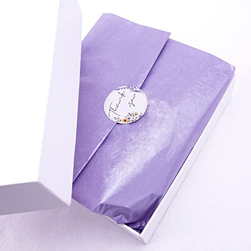 MR FIVE 60 Sheets Metallic Purple Tissue Paper Bulk,20" x 14",Purple Tissue Paper for Gift Bags,Purple Gift Wrapping Tissue Paper for Birthday Halloween Christmas