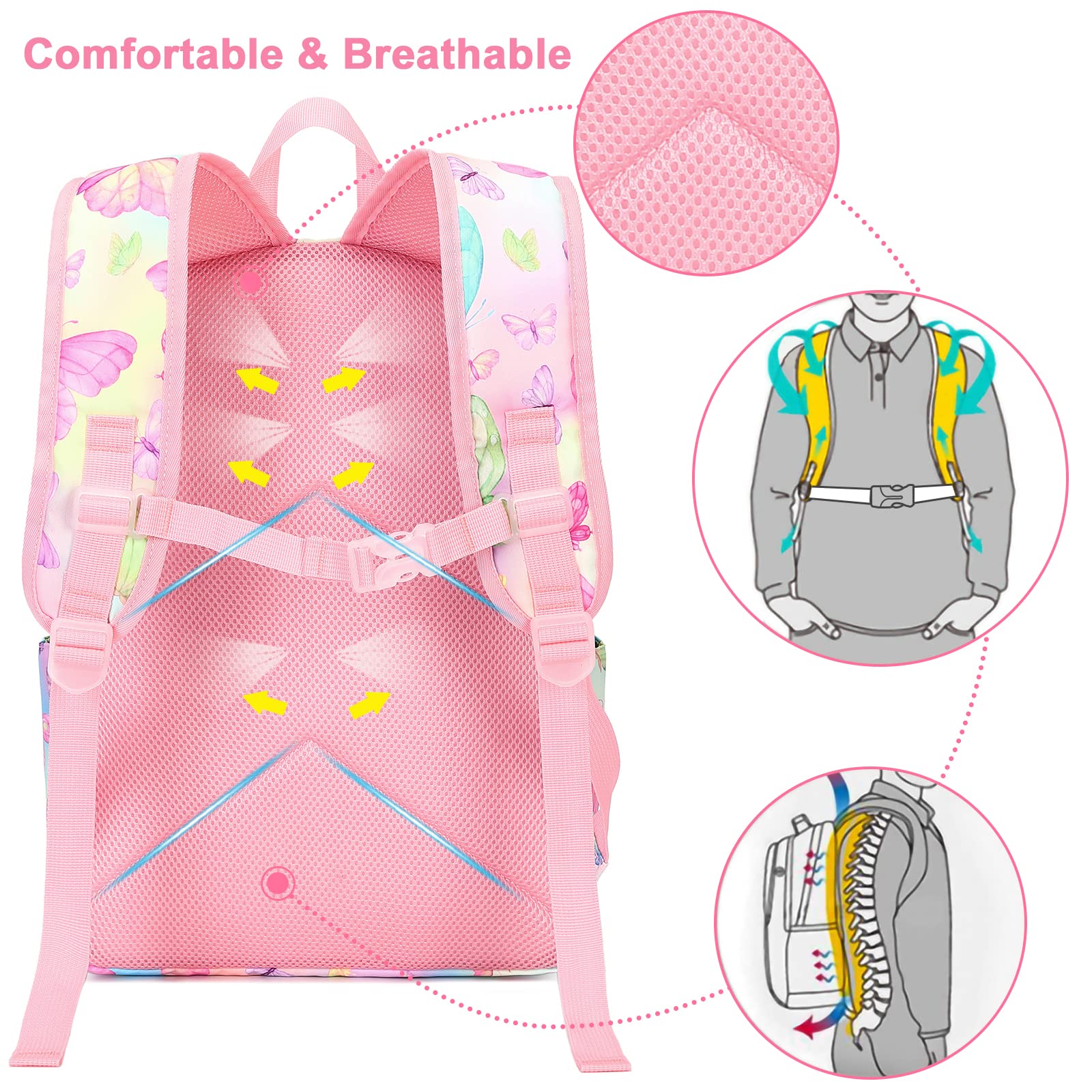 CAMTOP Backpack for Girls Boys Kids School Backpack with Lunch Box Preschool Kindergarten BookBag Set