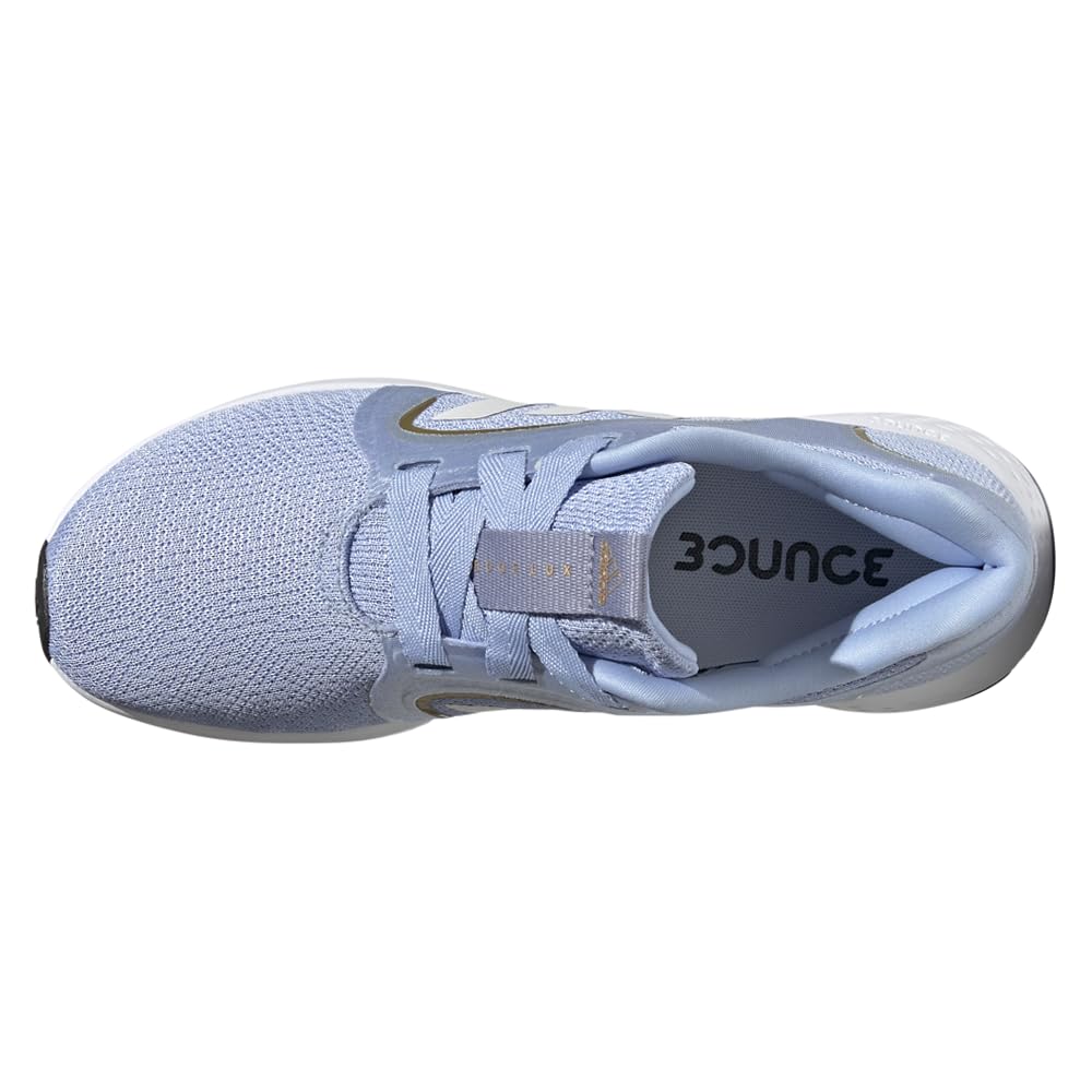 adidas Women's Edge Lux 5 Sneaker, Blue Dawn/White/Silver Violet, 9