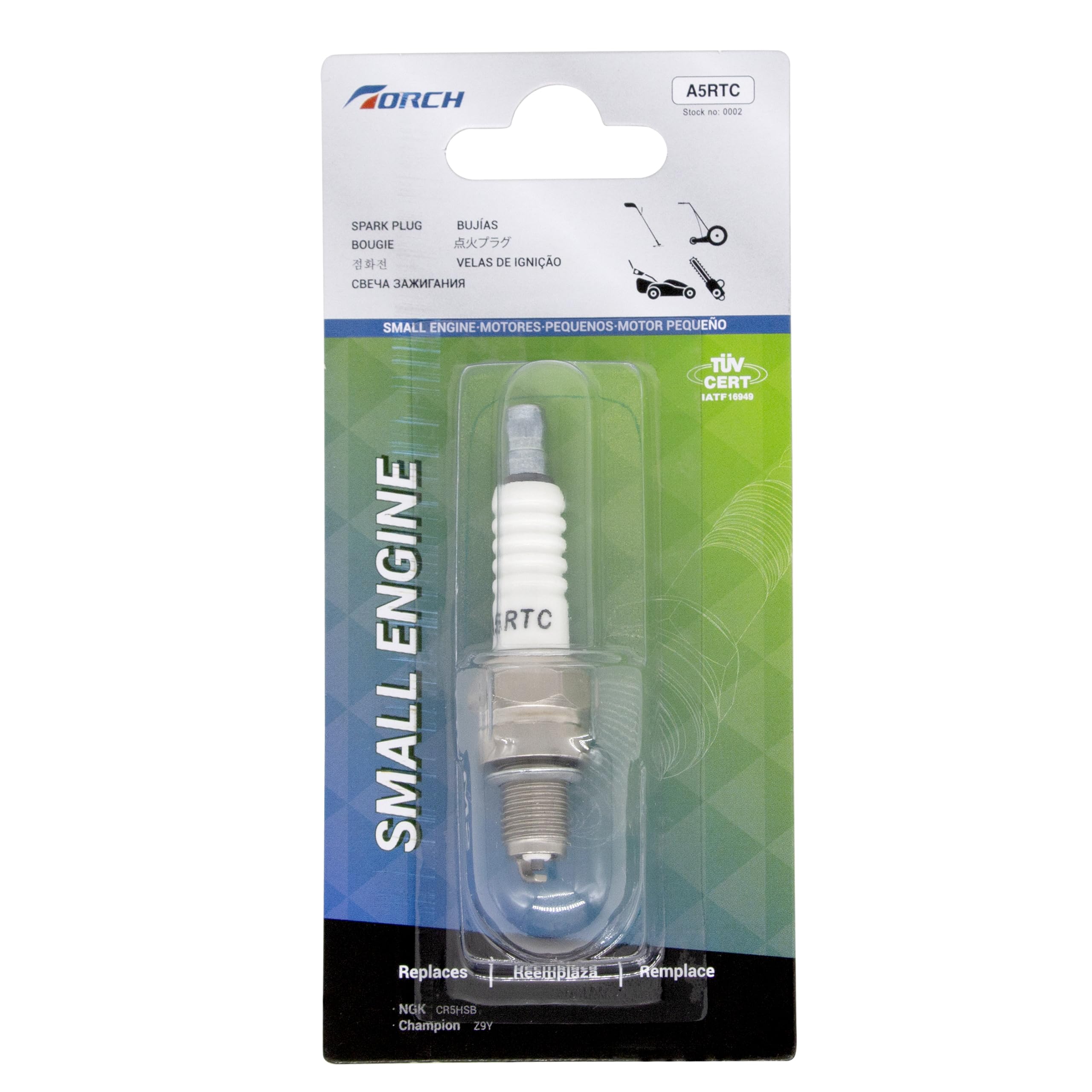 TORCH A5RTC Spark plug Replace for NGK (6535) CR5HSB Standard Spark Plug, for Honda 98056-55777 Spark Plug FITS EU2000I,EU2200 Series GENERATORSI, for Champion 808/Z9Y, for Honda GX31 GX100 GXH50, OEM