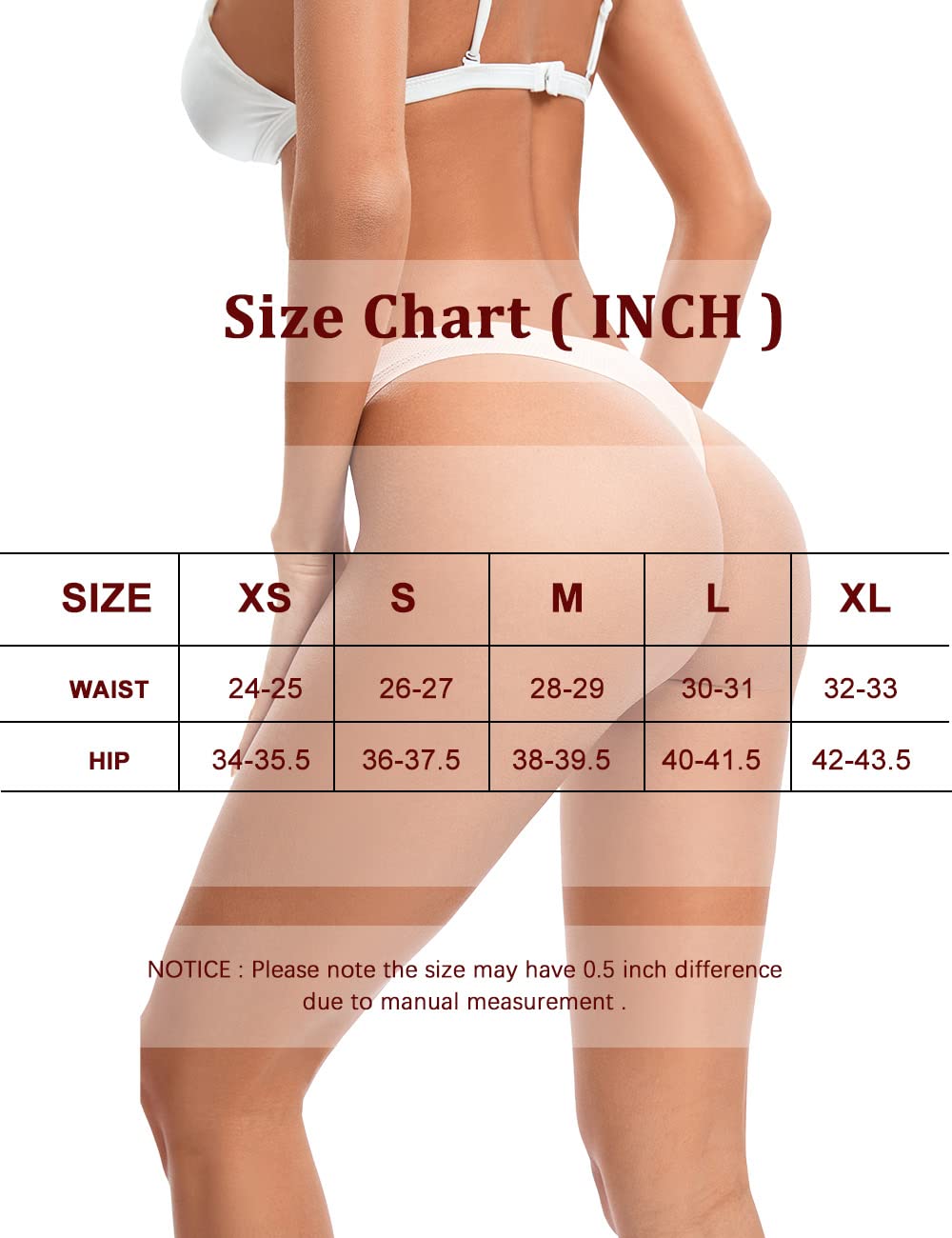 POKARLA Seamless Thongs for Women breathable Low Rise No Show Panties Invisible Underwear Pack of 10