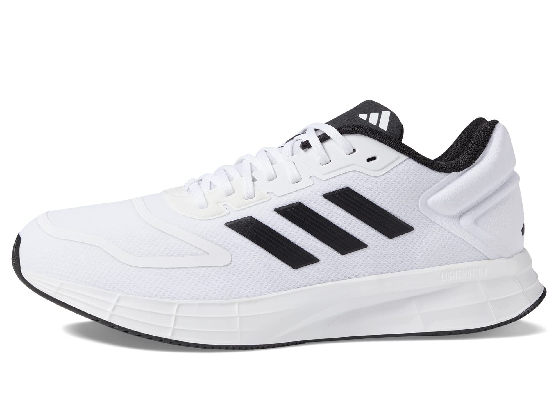 adidas Men's Duramo 10 Running Shoe, White/Black/White, 9