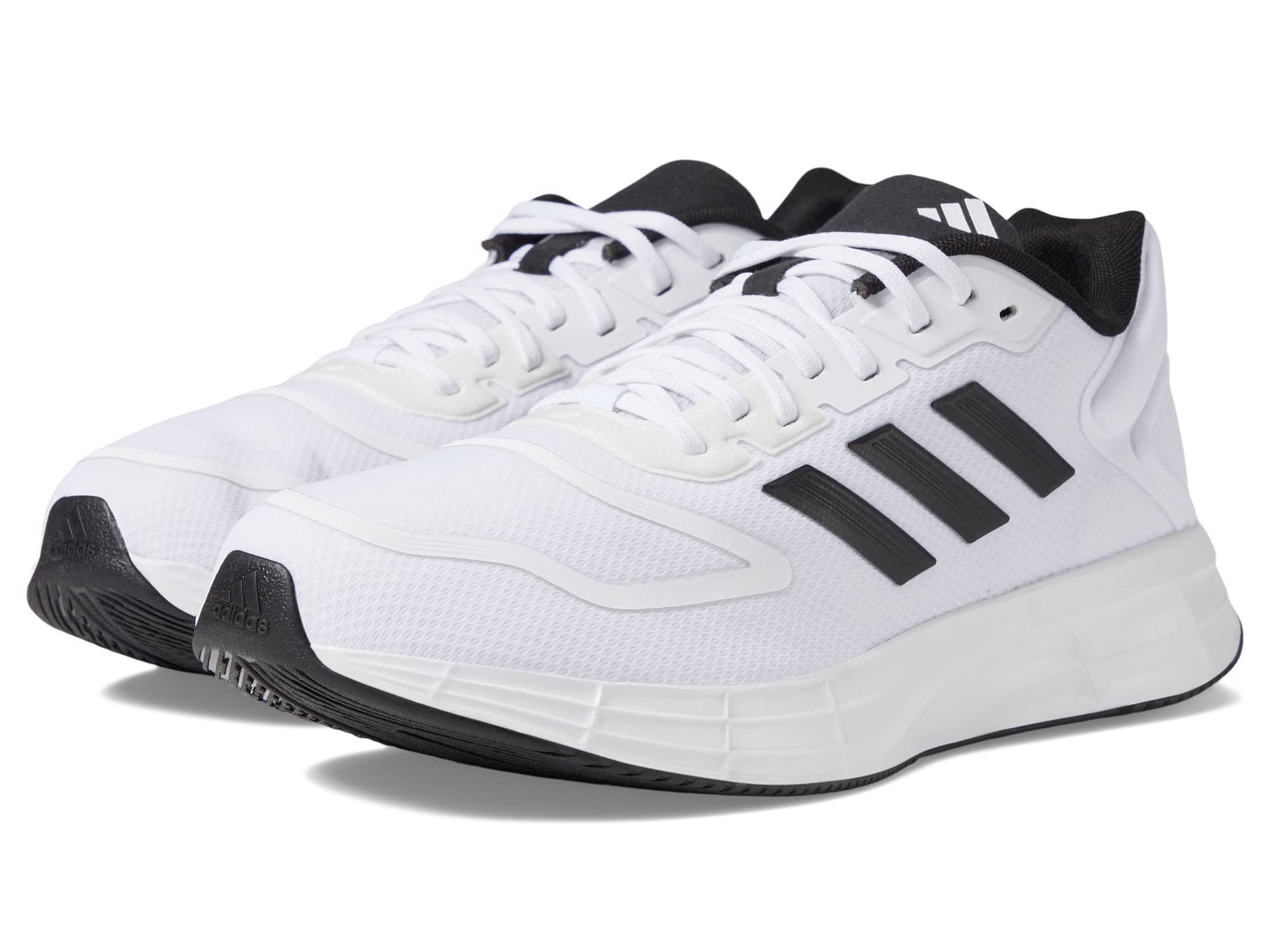 adidas Men's Duramo 10 Running Shoe, White/Black/White, 9