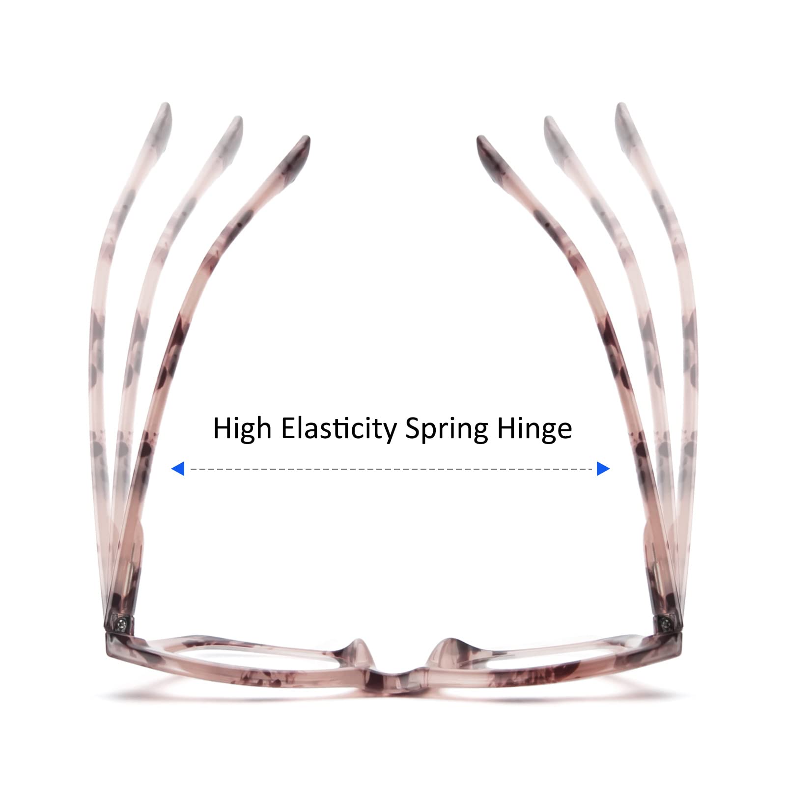 REAVEE 3 Pack Oprah Style Reading Glasses Blue Light Blocking Computer Square Retro Readers for Women with Spring Hinge 1.5
