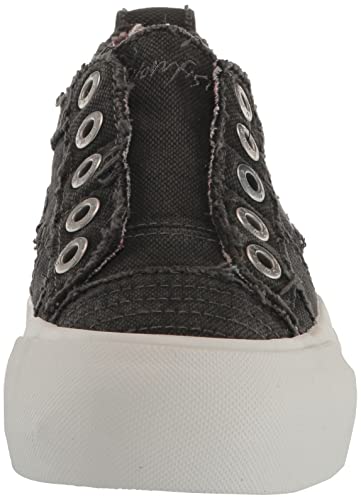 Blowfish Malibu Women's Sadie Sneaker, Black Smoked 16oz Canvas, 10M