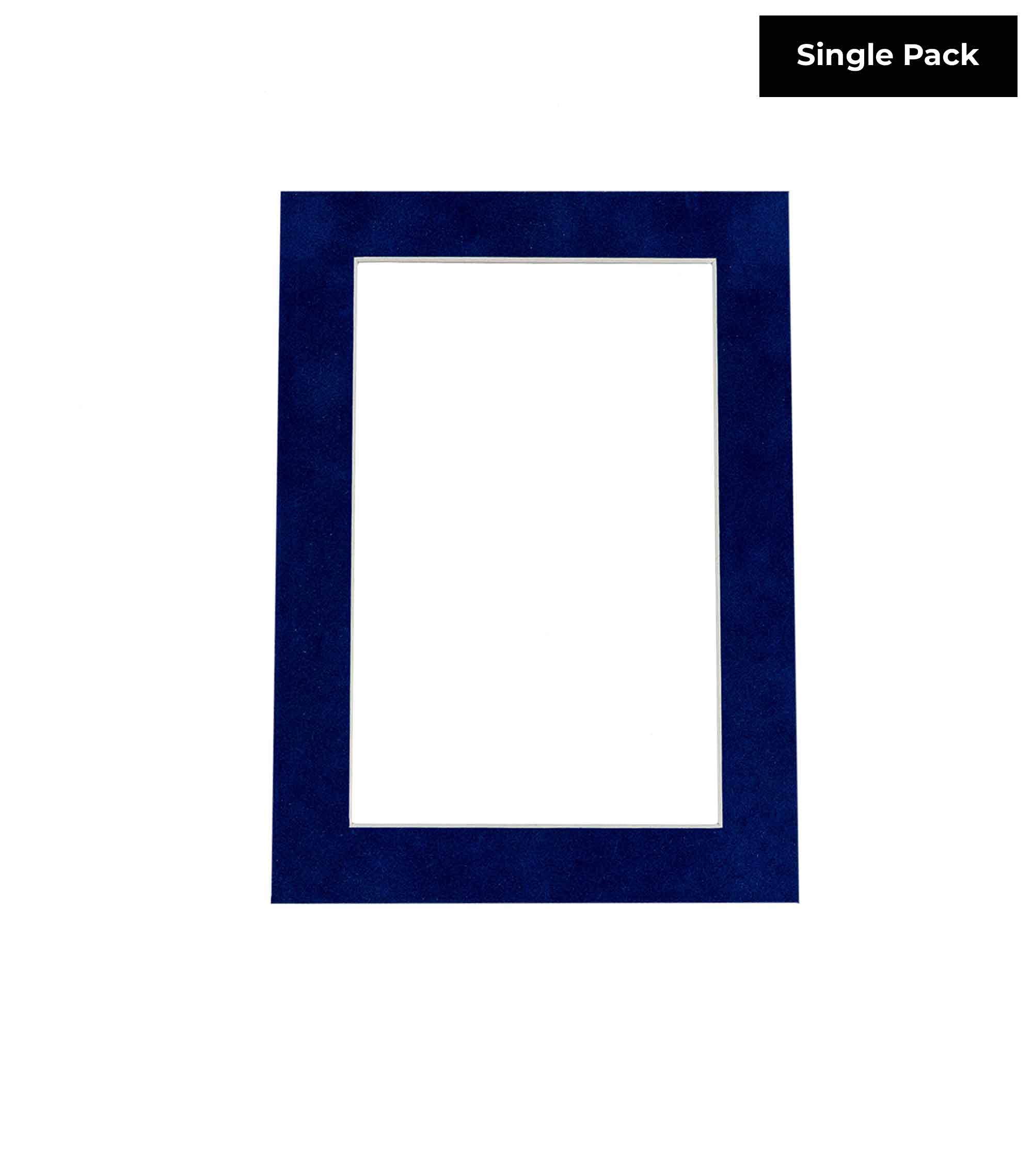 8x11 Mat Bevel Cut for 5.5x8.5 Photos - Acid Free Brooke Blue Suede Precut Matboard - For Pictures, Photos, Framing - 4-ply Thickness