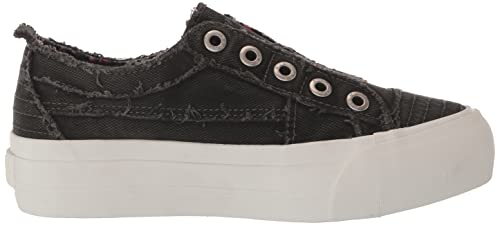 Blowfish Malibu Women's Sadie Sneaker, Black Smoked 16oz Canvas, 10M