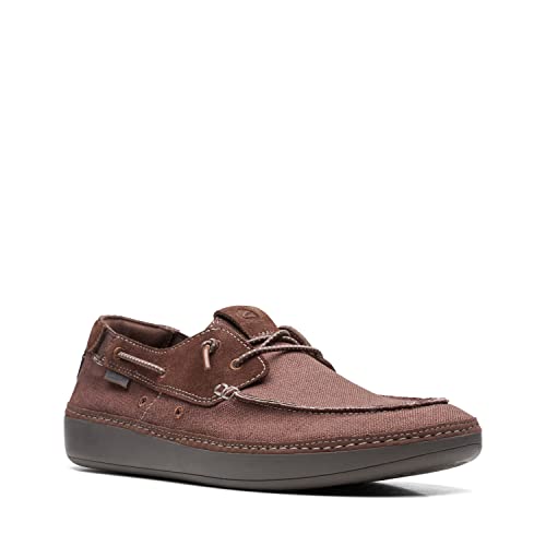 Clarks Men's Higley Tie Sneaker, Brown Combi, 9