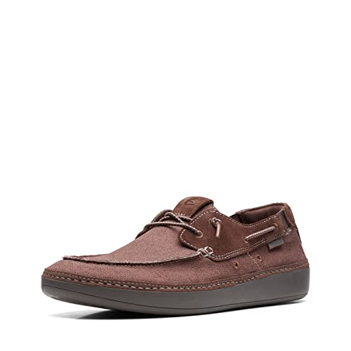Clarks Men's Higley Tie Sneaker, Brown Combi, 9