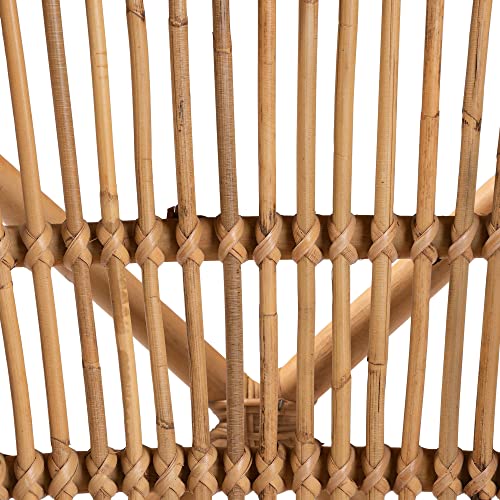 Baxton Studio Tugera Dining Chair Dining Chair Natural Brown Rattan Dining Chair