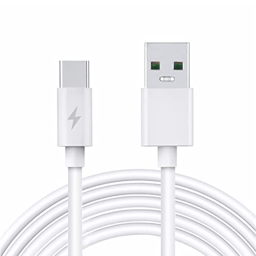 CJP-Geek 3.3ft White 5A Fast USB-C Type-C Charger Charging Cable Cord Replacement for Oppo A11 K5 K3 A5 Reno2 Reno Z/Reno Ace Power Data Sync Cable Lead