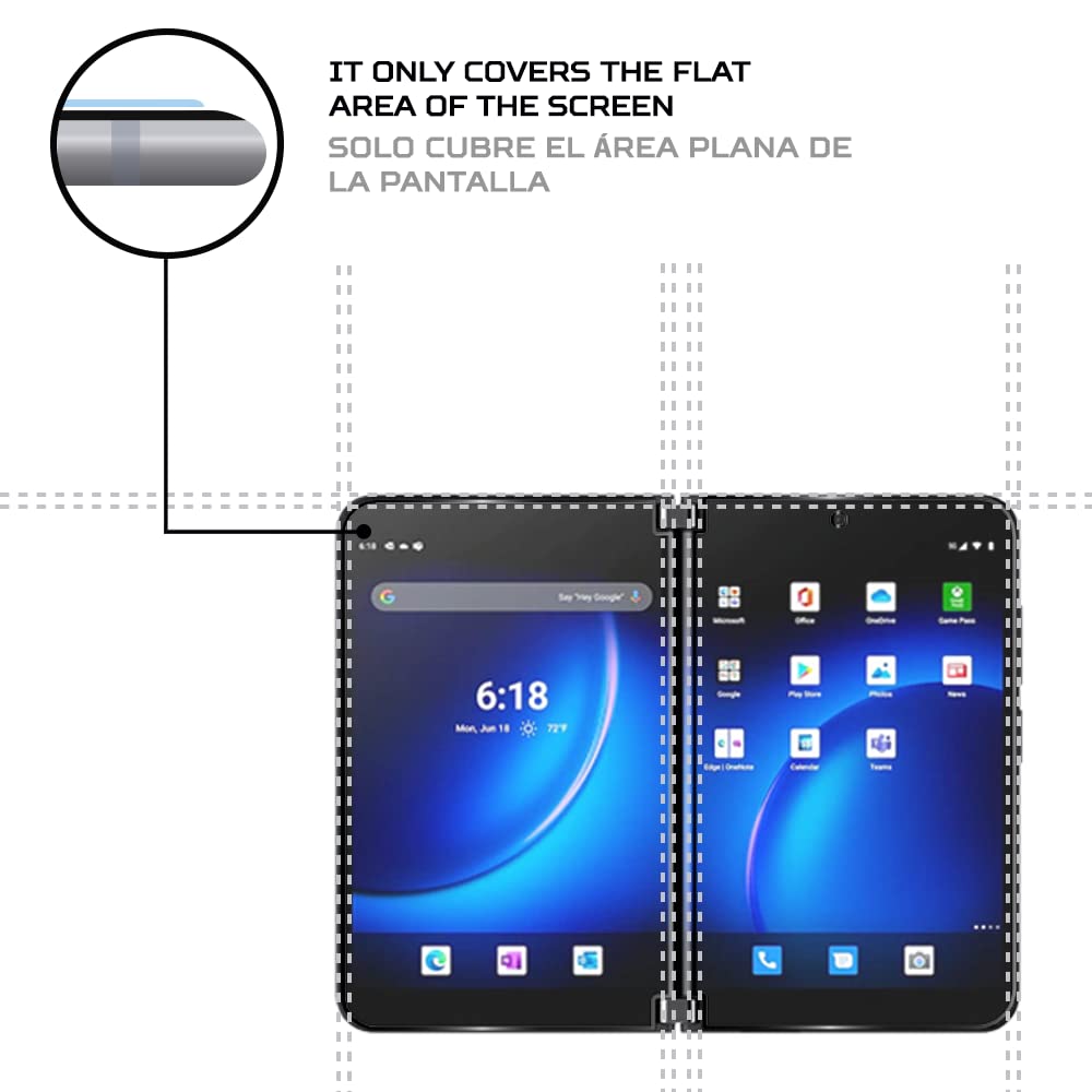 Screen Protector Antishock Anti-Shatter Anti-Scratch Compatible with Microsoft Surface Duo 2