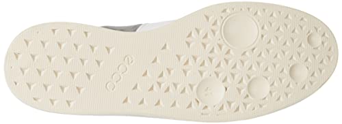 ECCO Women's Street Lite Retro Sneaker, Steel/White Suede, 8-8.5