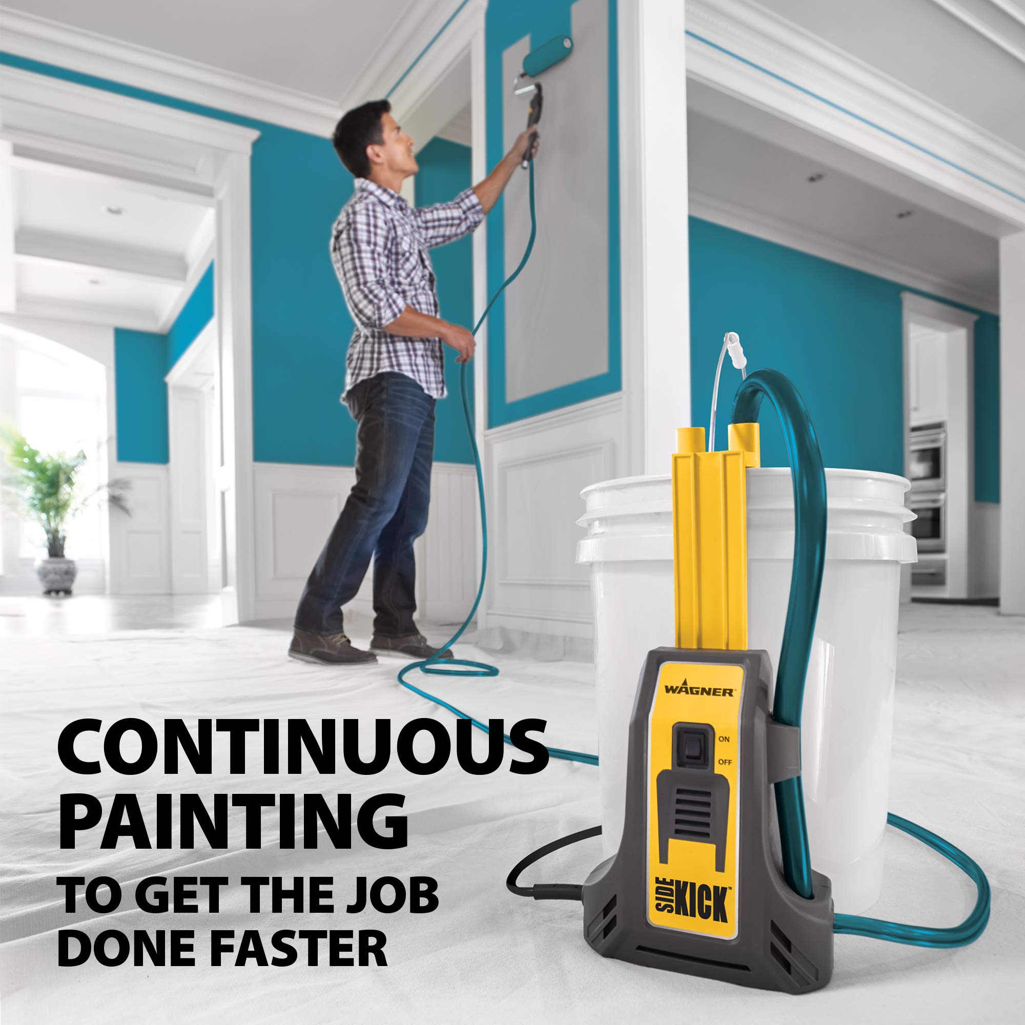 Wagner Spraytech 2439393 Smart Sidekick Power Paint Roller, Yellow