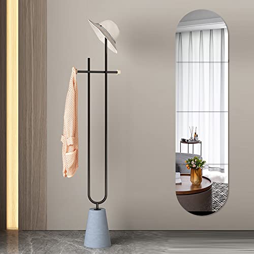 MCLEULLA 48" Full Body Mirrors for Walls, 12x12 4pcs Acrylic Plexiglass Mirror Wall-Mounted Full Length Frameless Mirror Makeup Large Long Mirror Home Workout Gym Mirror Floor Tile (Acrylic A)